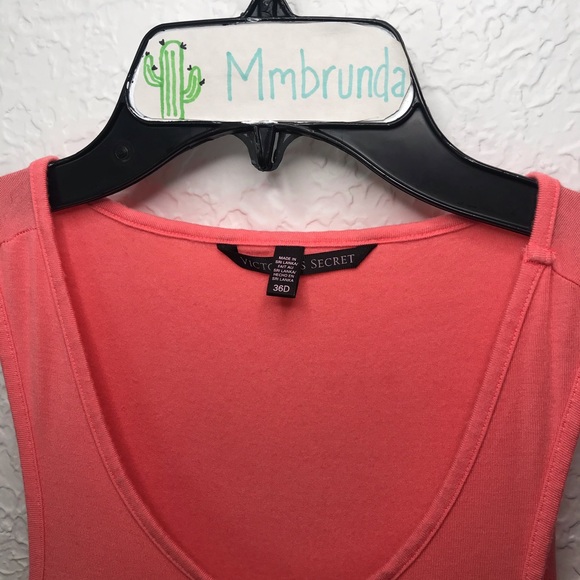 Victoria's Secret | Tops | Victorias Secret Pink Black Bra Lined Tank ...